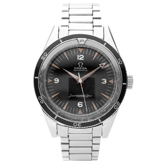 Stainless steel OMEGA 1st Generation Seamaster 300 automatic wristwatc ...